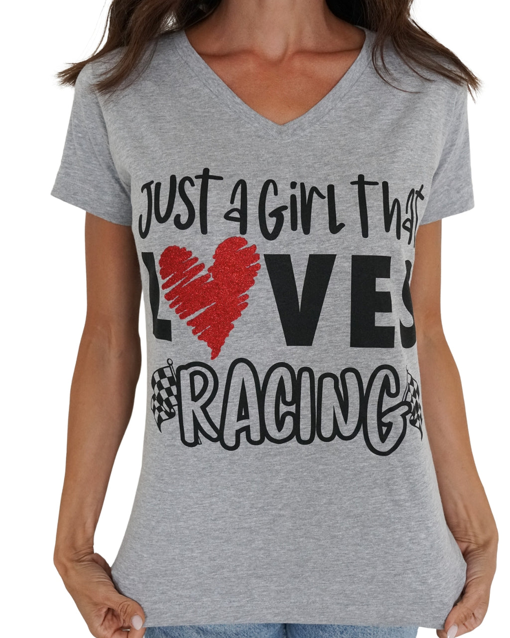 Just a Girl That Loves Racing Tee – shop samantha busch